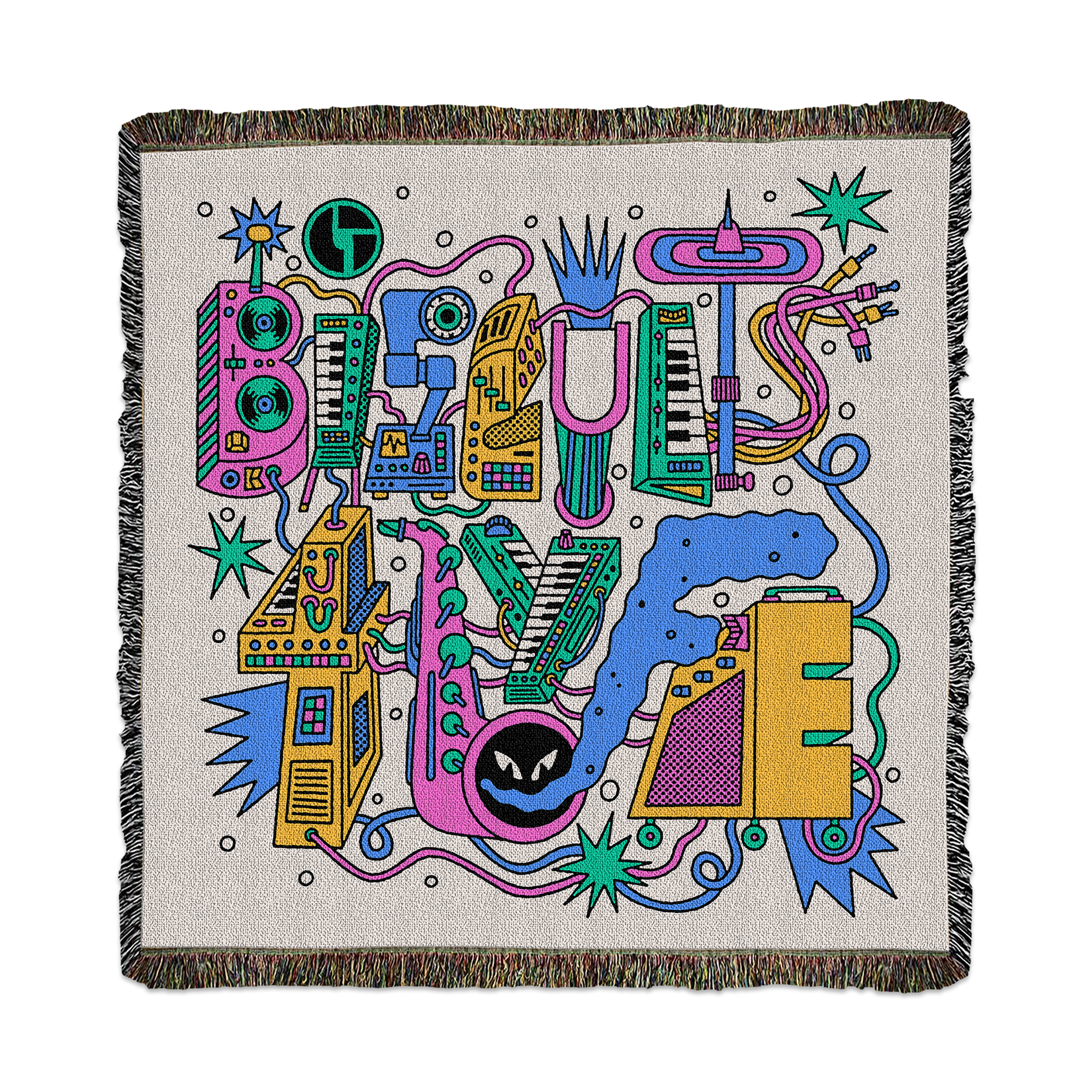 B4L Woven Throw Blanket – Disco Biscuits